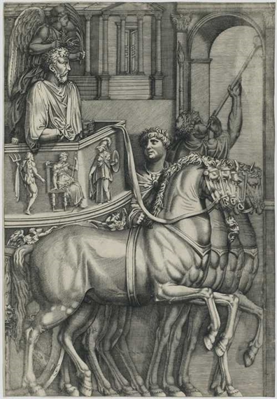 Marcantonio Raimondi | Triumph of a Roman Emperor with his chariot ...