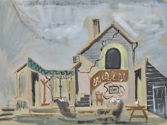 Roger Furse | EARLY SKETCH FOR THE SKIN OF OUR TEETH | MutualArt