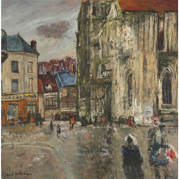 René Charles Bellanger | Sortie de messe à Dreux | MutualArt