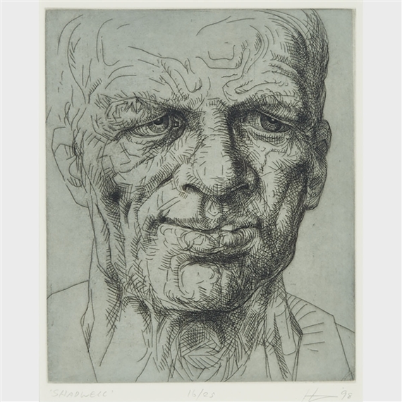 Peter Howson - THE CONTEST, 1997, woodcut on paper