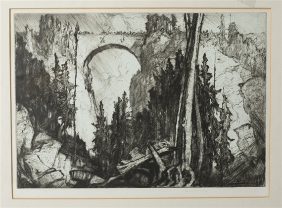 Frank William Brangwyn | Alpine Bridge | MutualArt