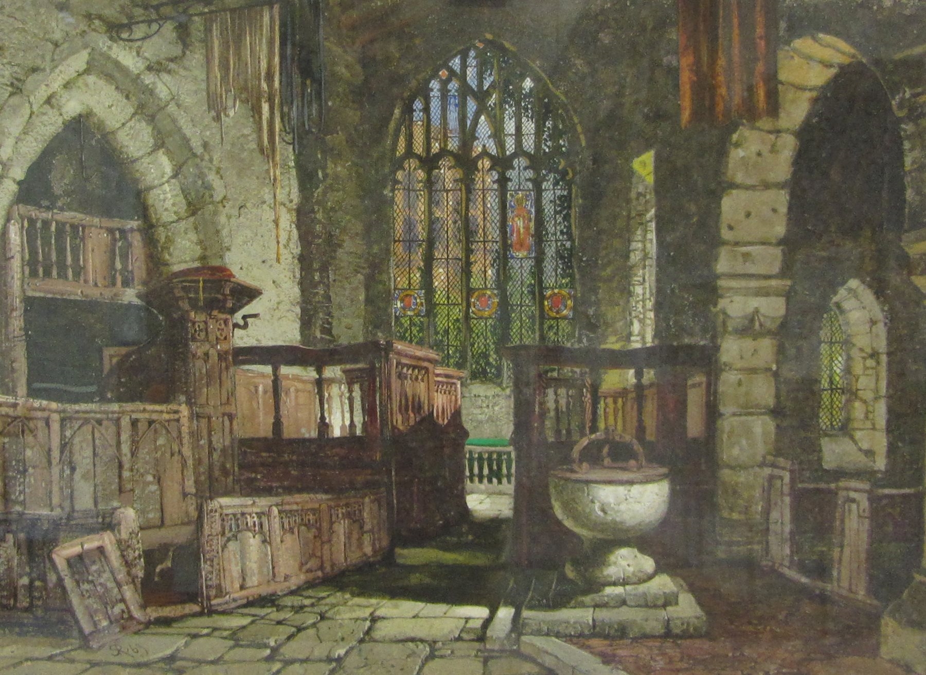 Samuel Rayner | Barons, Chapel Haddon Hall Derbyshire' (1863) | MutualArt