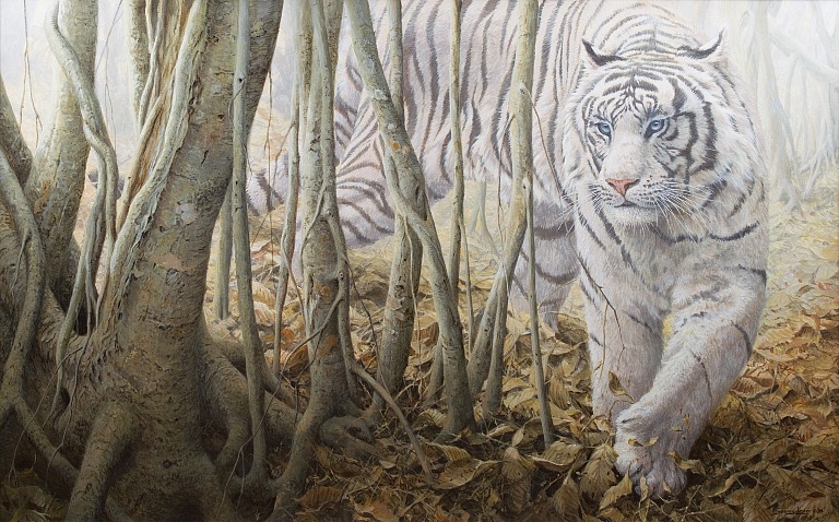 John Seerey-Lester | Softly, Softly - White Tiger | MutualArt