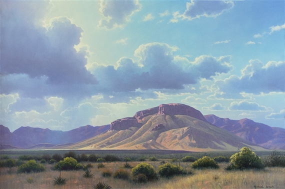 Michael Stack - Desert Rain, oil on canvas