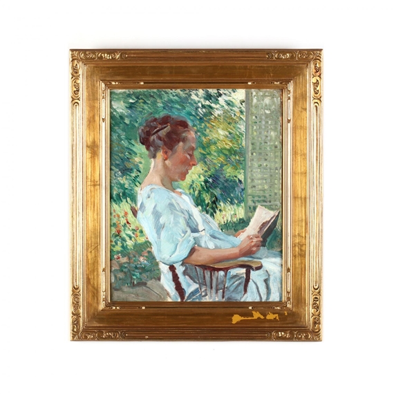 Edmund Marion Ashe | The Trellis (Mrs. Ashe Reading) | MutualArt