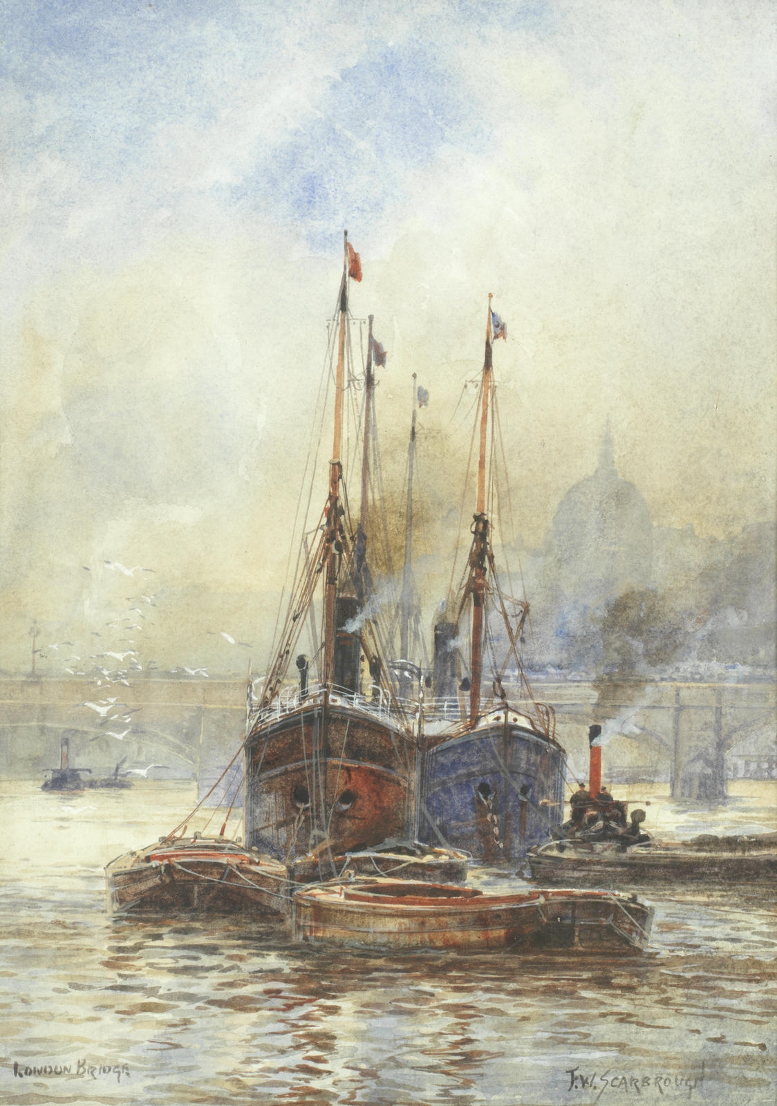 Frederick William Scarborough | A Pair: London Bridge and Woolwich ...