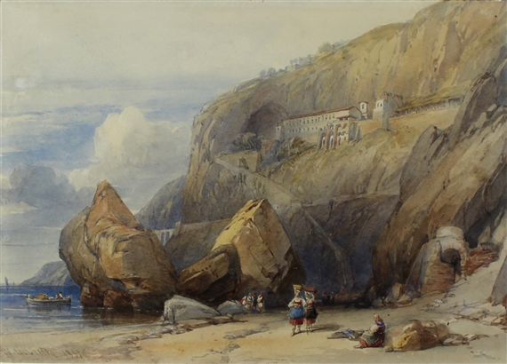 William Leighton Leitch | The Beach at Amalfi (1839) | MutualArt