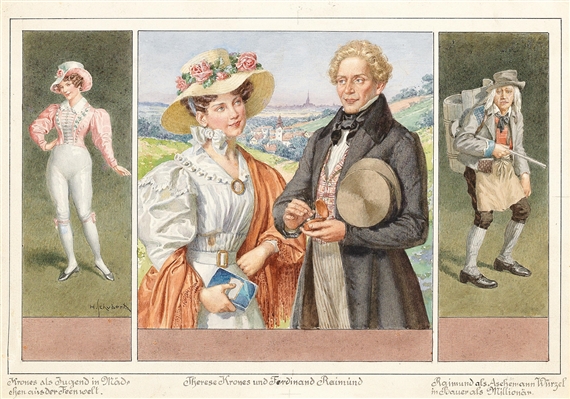 Heinrich Carl Schubert | Actress Therese Krones and Ferdinand Raimund ...