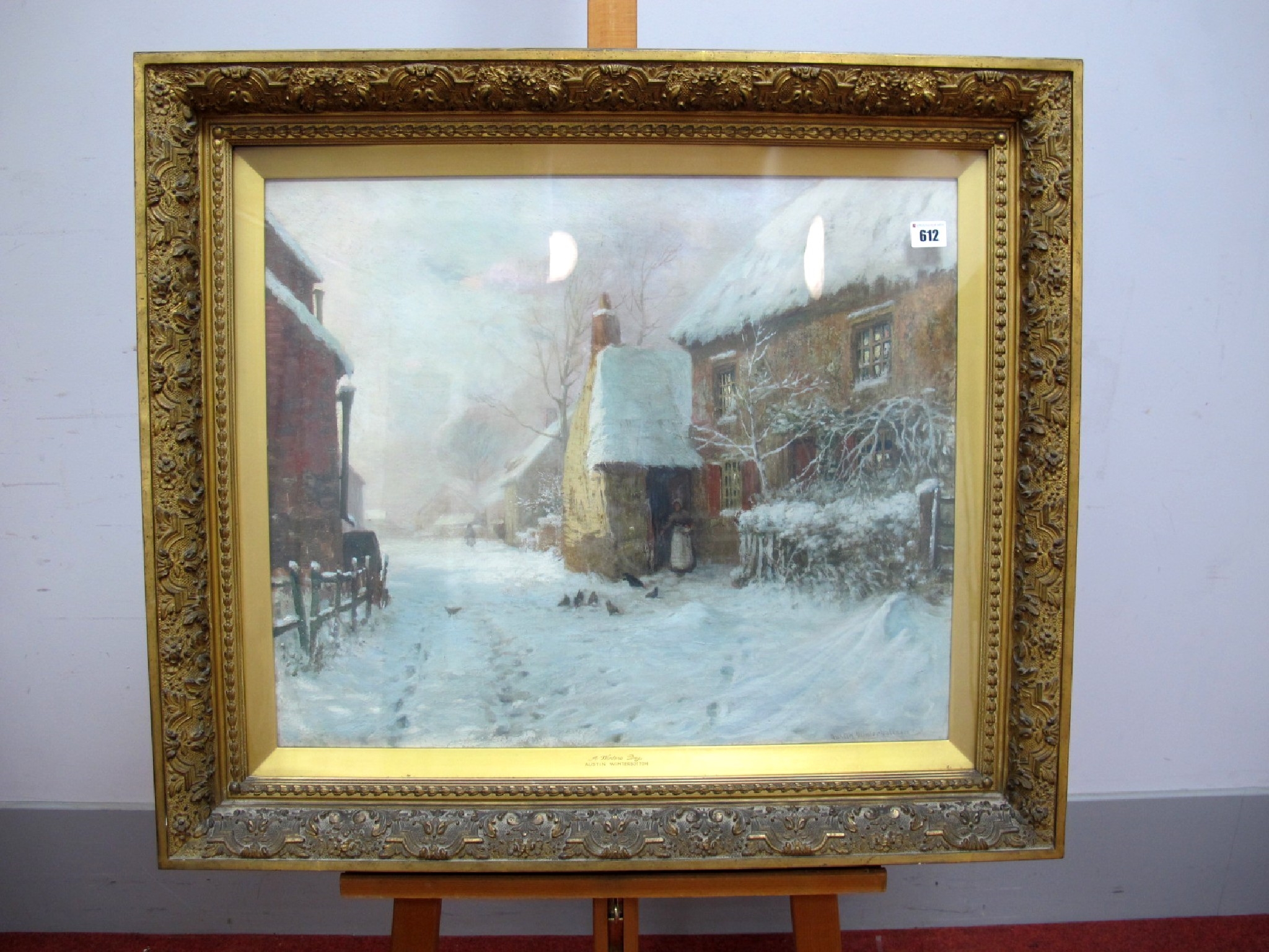 Austin Winterbottom | A Village Scene in Winter | MutualArt