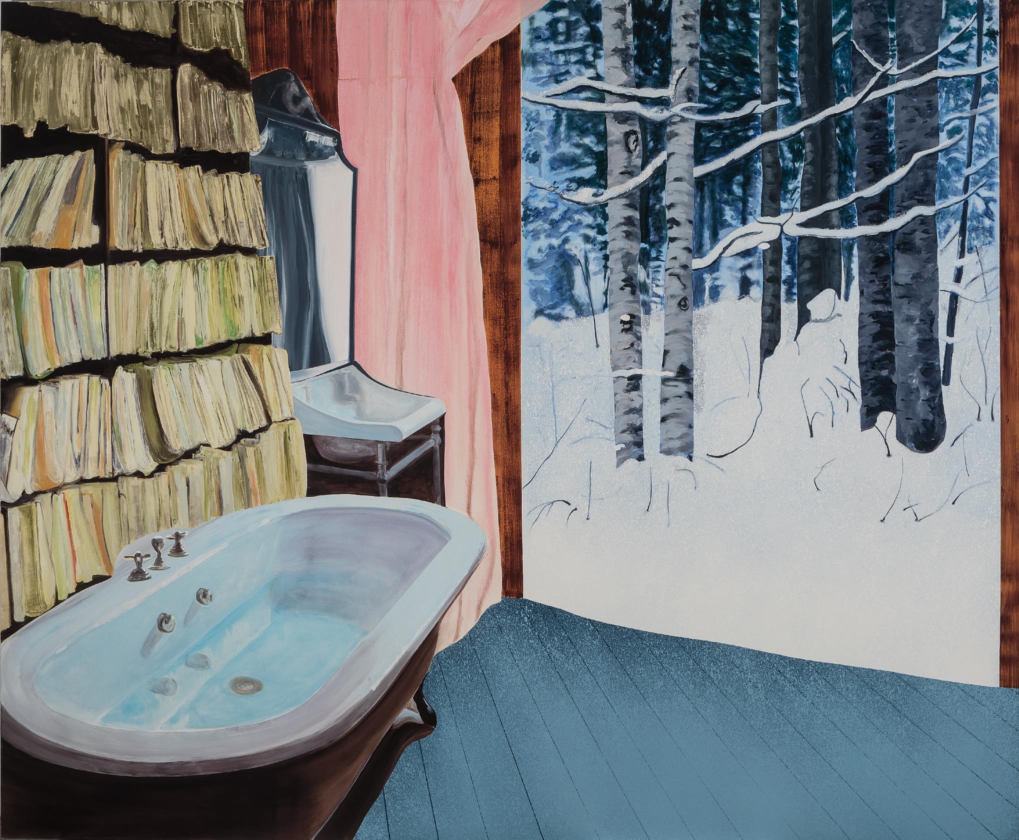 Dexter Dalwood | Wittgenstein’s Bathroom (2001) | MutualArt
