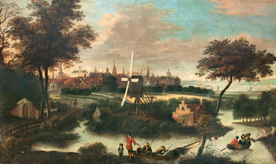 Dutch School, 18th Century | Panoramic View of Amsterdam (Circa 1700 ...