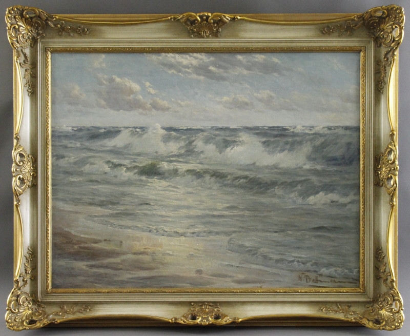 Walter Dettmann | Meeresbrandung unter hohem Himmel vor Sylt | MutualArt