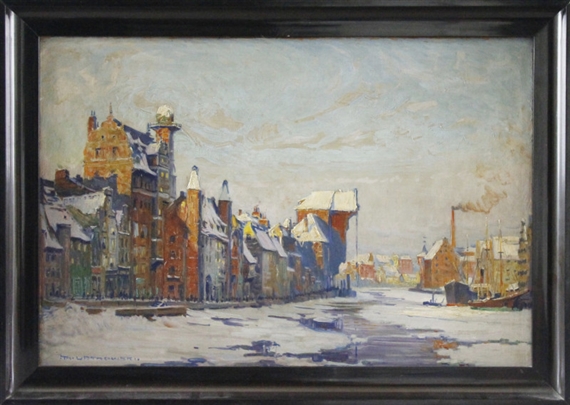 Theodor Urtnowski | Danzig im Winter, mit Blick auf das Krantor | MutualArt