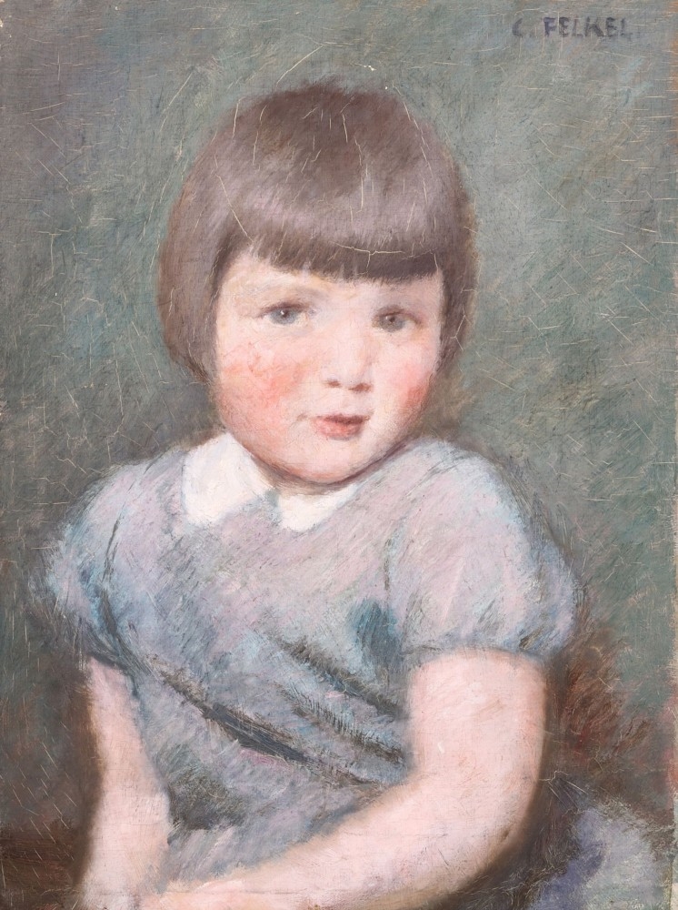 Carl Felkel | Portrait of a girl | MutualArt