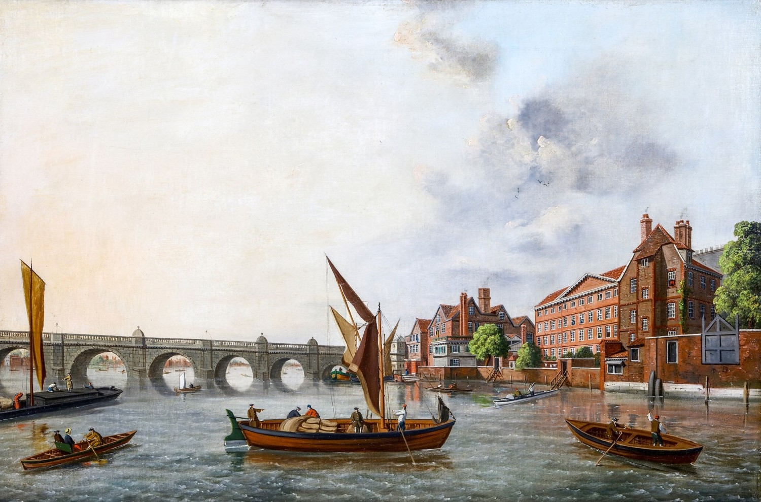 William James | A view of Westminster bridge and Montagu | MutualArt