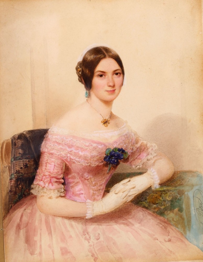 Emanuel Thomas Peter | A fine portrait of a young lady | MutualArt