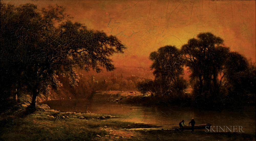 George Inness | The Pond at Sunset | MutualArt