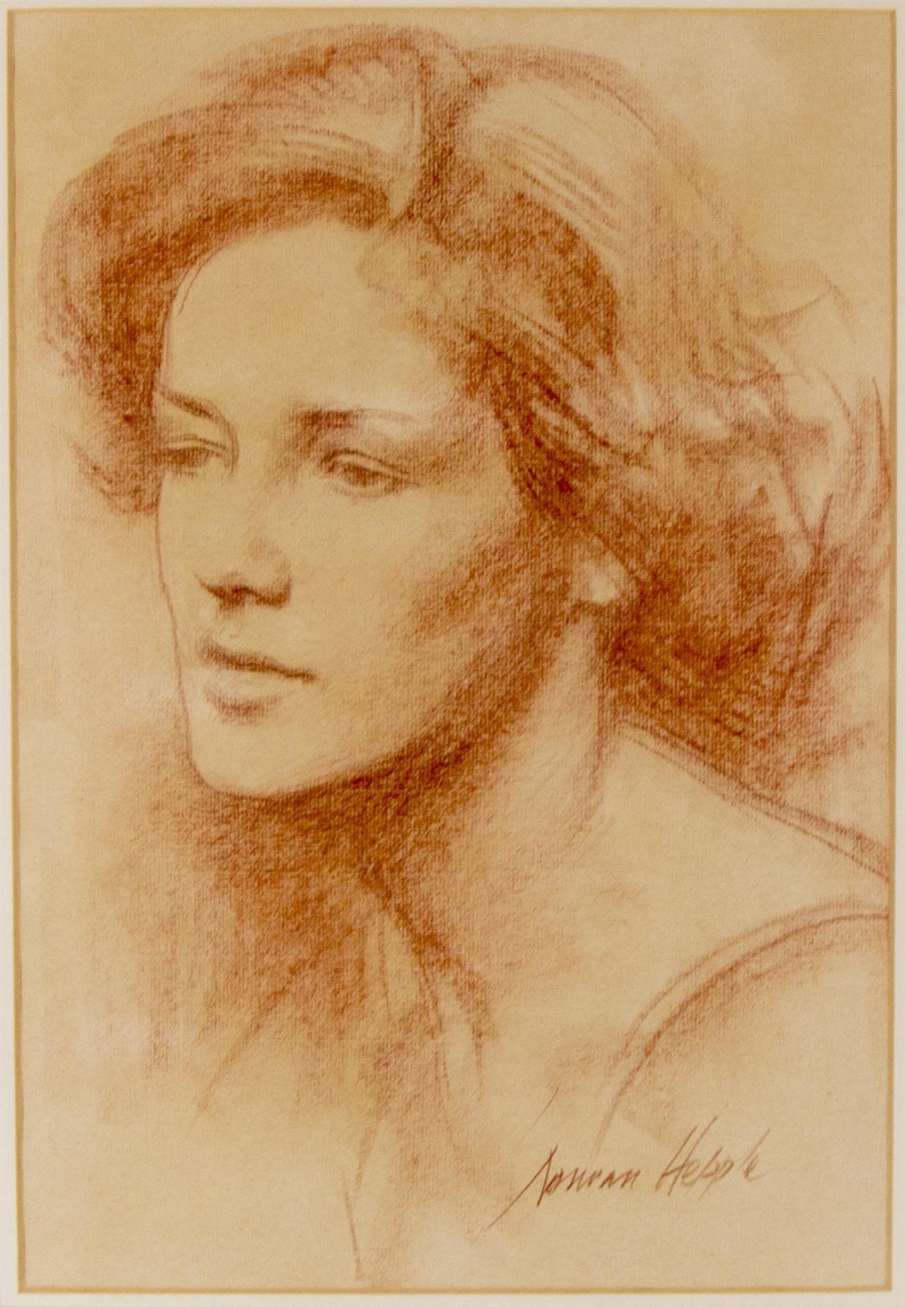 Norman Hepple | portrait of a young girl | MutualArt