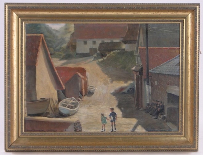 Robin Goodwin | children in a fishing village | MutualArt