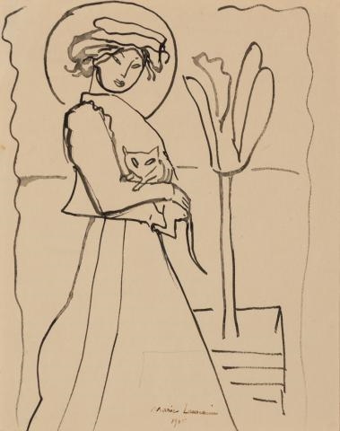 Marie Laurencin | Portrait d’Alice Derain (1908) | MutualArt