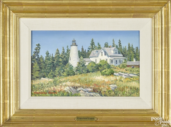 Stapleton Kearns | Landscape with lighthouse | MutualArt