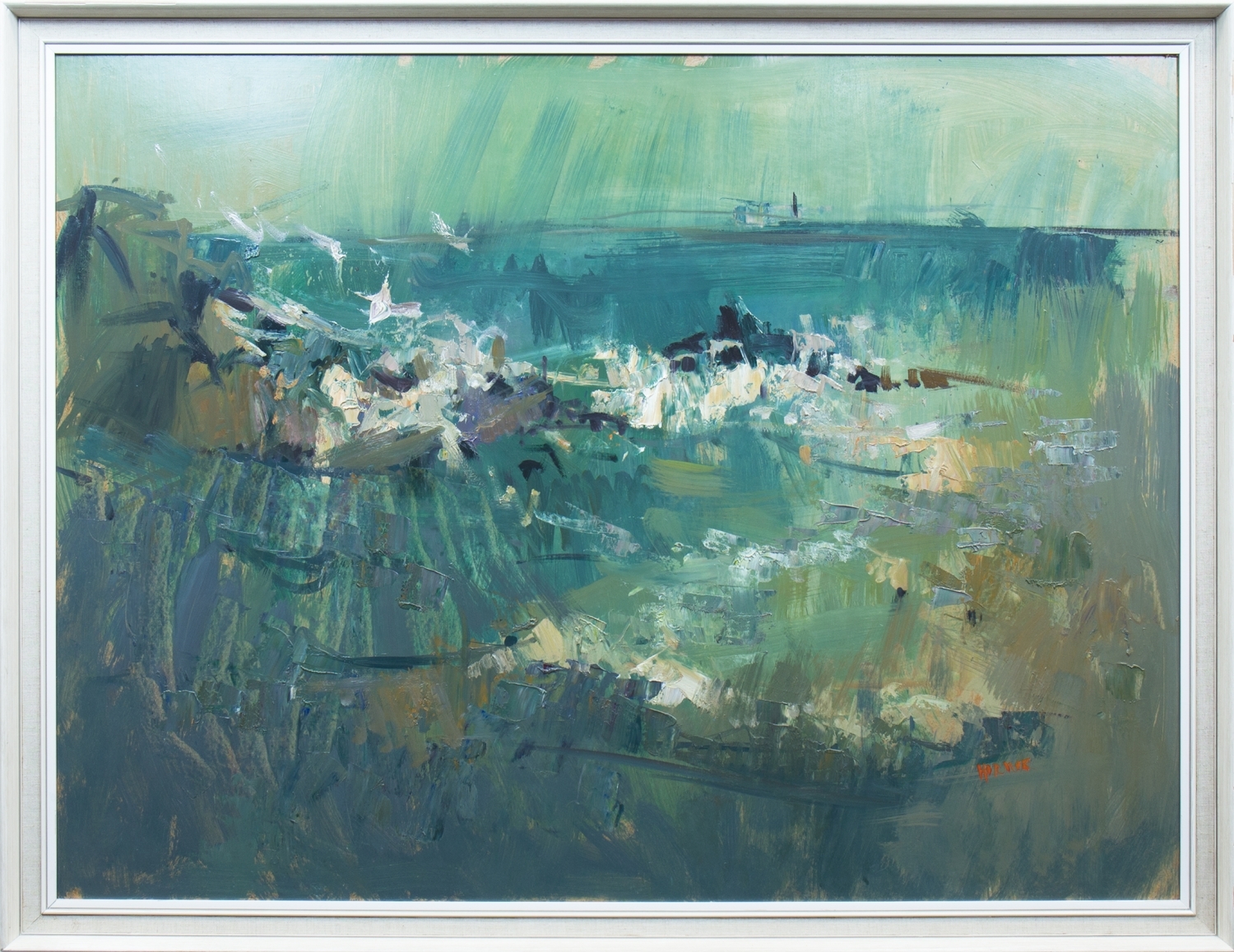 Horner Margaret | LONG GRASS BY THE SEA WITH BIRDS OVERHEAD | Compare ...