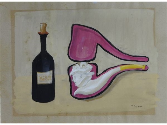 Guido Peyron | Still Life with Bottle and Pipe | MutualArt