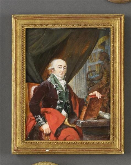 Louise Barbe Péron-de La Broue | Portrait of a Man Sitting in His ...