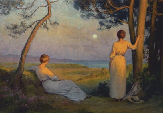 Marcel Rieder | Girls on the Moor Moonlight | MutualArt