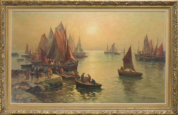 Eugène Demester | Bringing Home the Catch | MutualArt