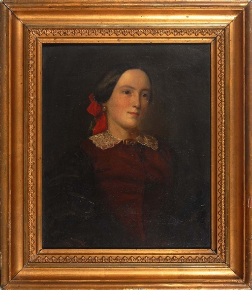 Carl Wilhelm Friedrich Oesterley | Portrait of a young lady (1848 ...