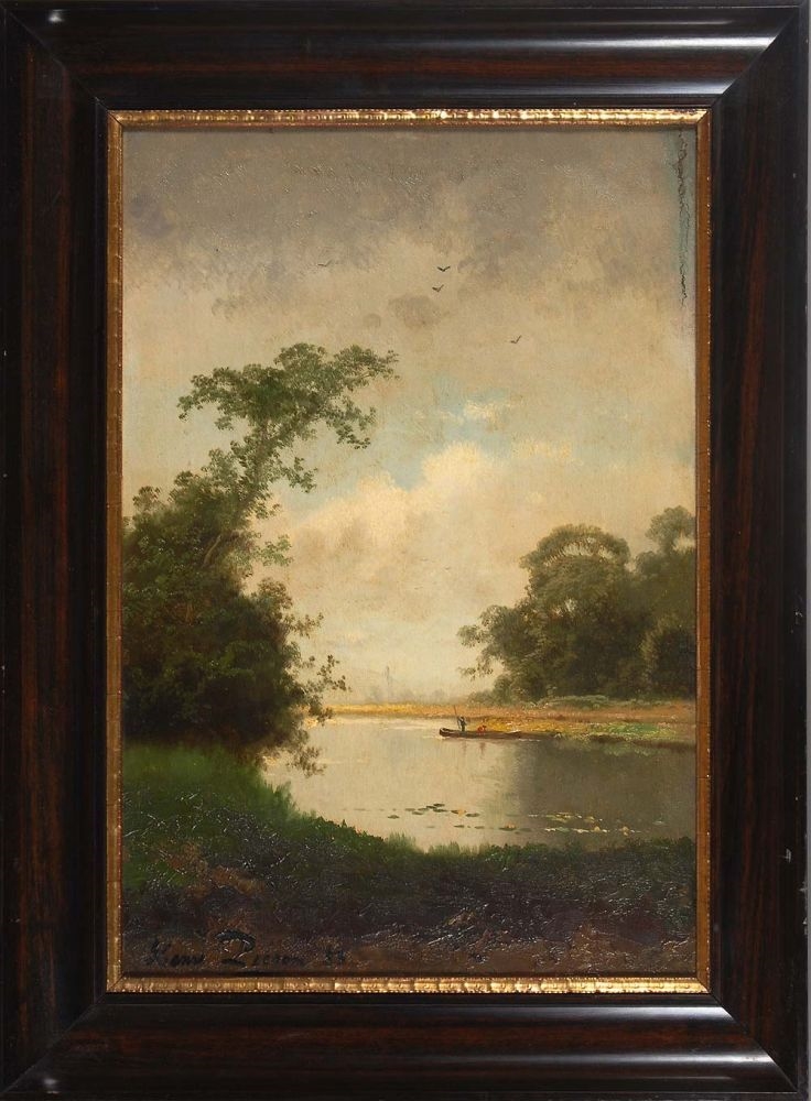 Henri Joseph Pieron | Kahnfahrer auf dem Fluss (1883) | MutualArt