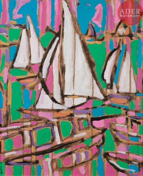 Philippe Visson | Voiliers au large (1961) | MutualArt