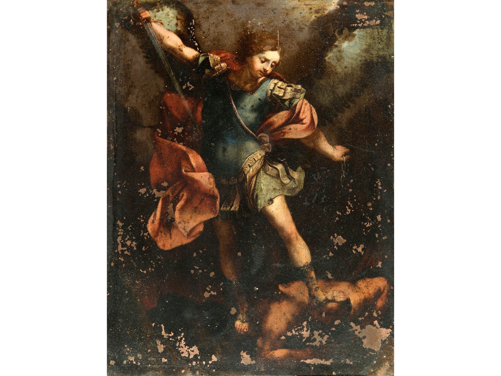 Guido Reni | THE ARCHANGEL MICHAEL DEFEATING SATAN | MutualArt