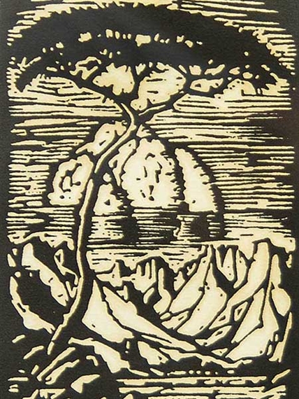 Jacob Hendrik Pierneef | Mountain Landscape with Acacia Tree | MutualArt