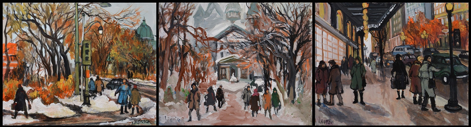 Ingrid Harrison | 3 Works: Scenes from Montreal | MutualArt