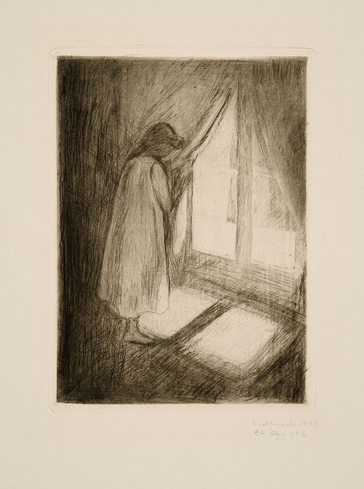 Edvard Munch | Mädchen am Fenster (1894) | MutualArt