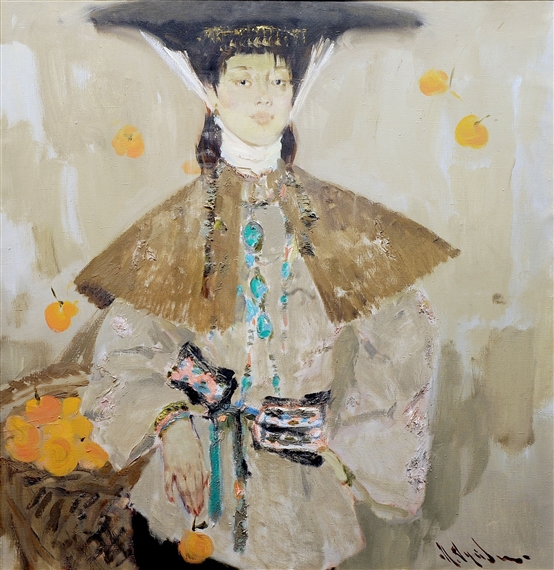 Mikhail Yevgenievich Guida | La jeune Chinoise à la coiffe | MutualArt