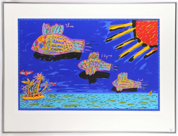 Ken Done - 'Uluru', 1986, pastel on paper