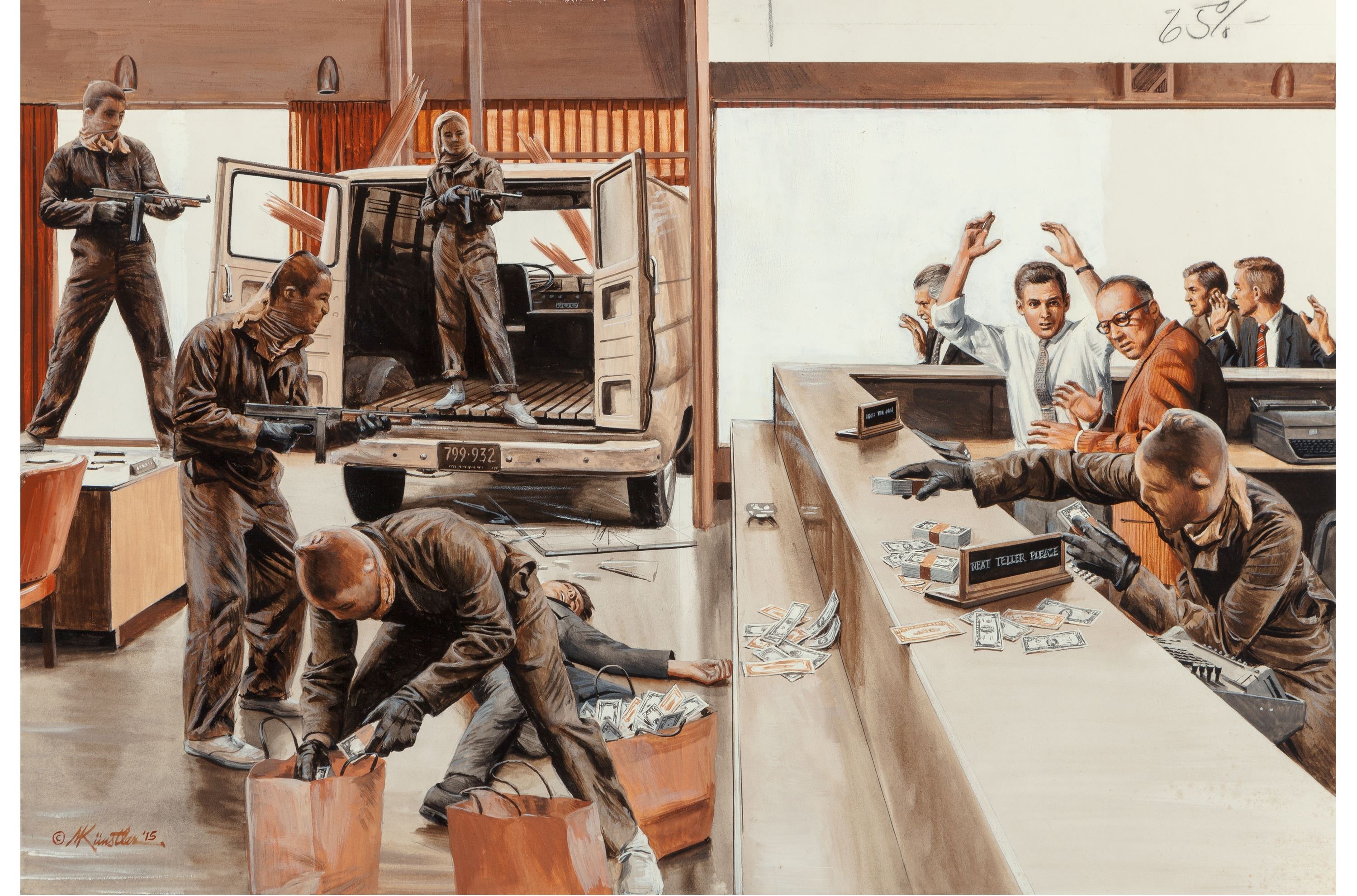 Morton Künstler | Machine Gun Molly, Stag interior illustration (1965 ...