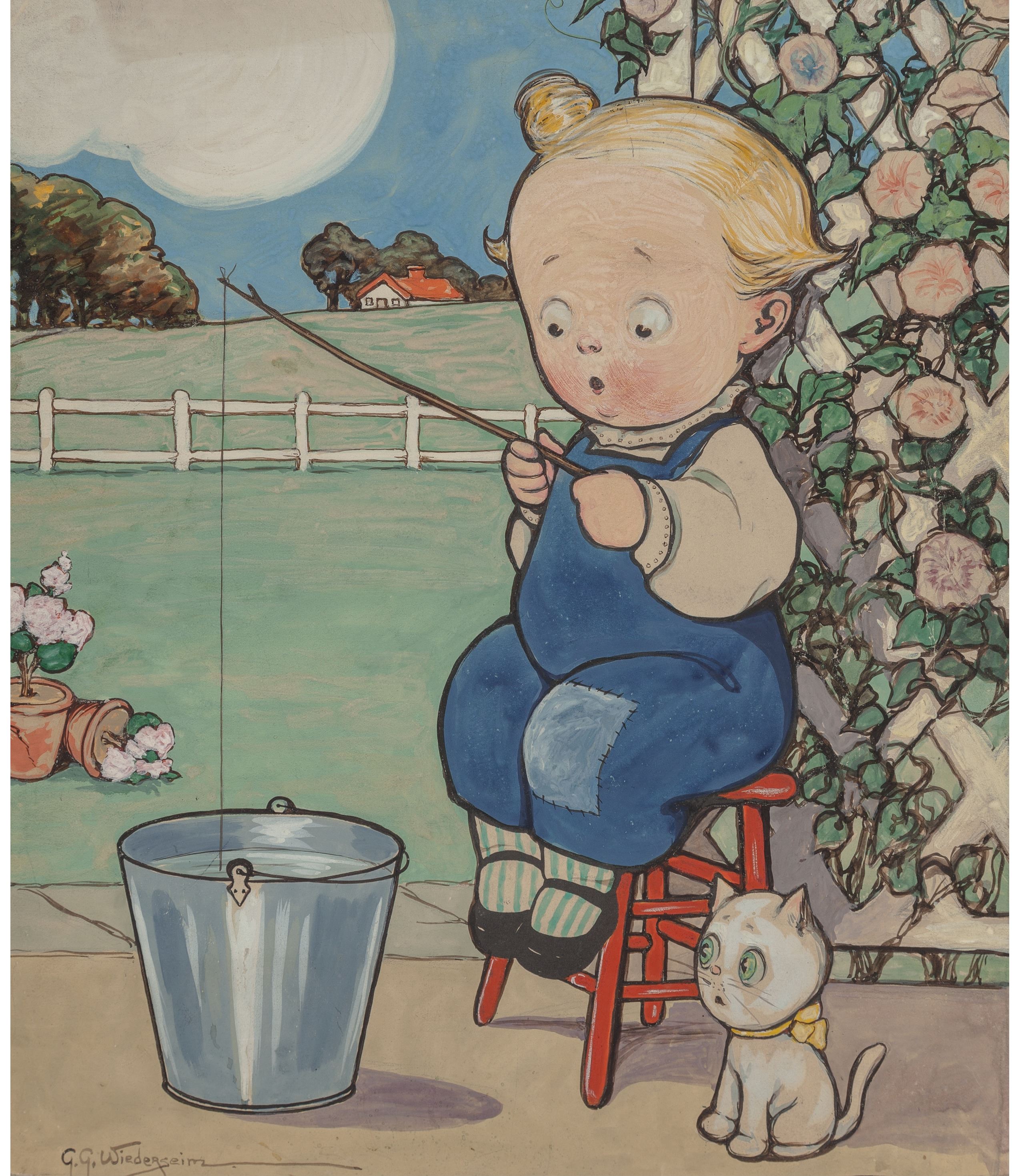 Grace Drayton | Wiederseim Boy Fishing in Pail | MutualArt