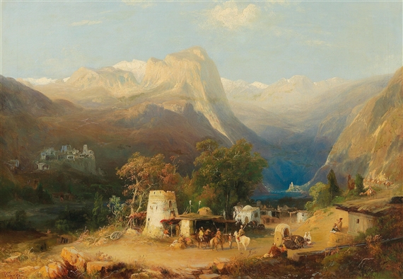 Paul von Franken | Caucasian landscape (1873) | MutualArt