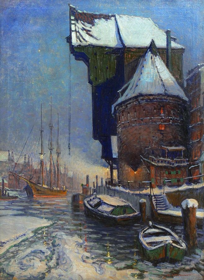 Urtnowski Theodor | Żuraw Gdański zimą | MutualArt