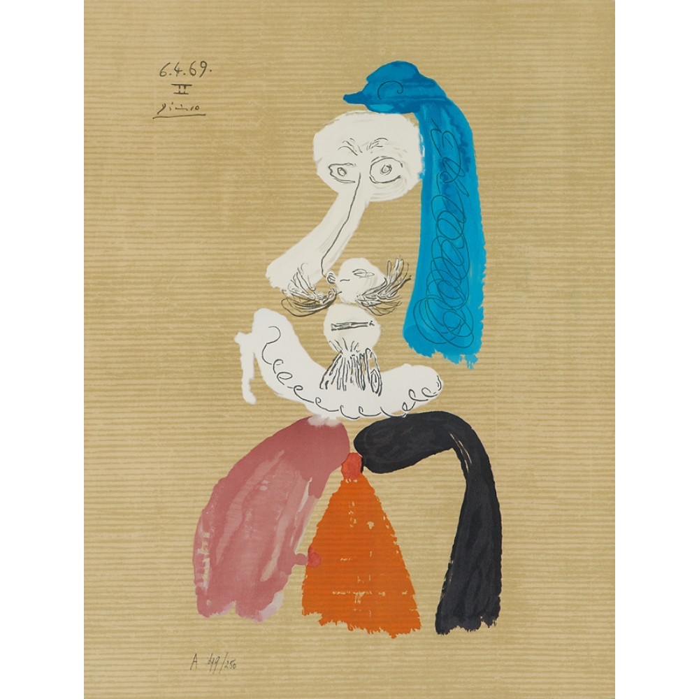 Pablo Picasso | 6.4.69 II (Portrait Imaginaire Series) (1969) | MutualArt