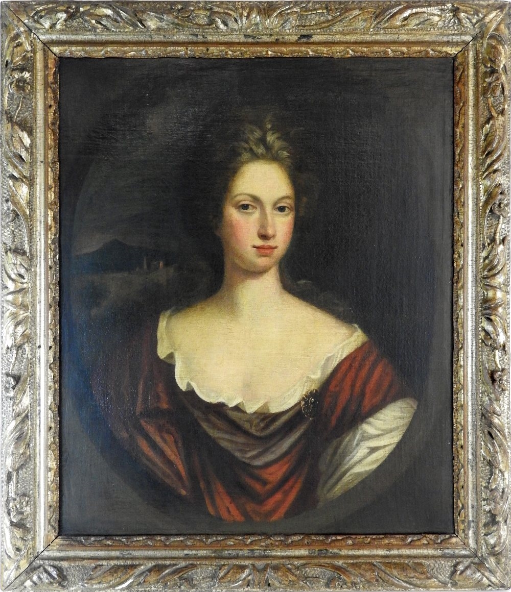 Godfrey Kneller | Portrait of a lady, half length in a painted oval ...