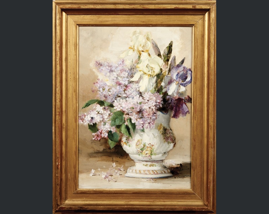 Henry Lambert | Pichet de lilas et iris | MutualArt