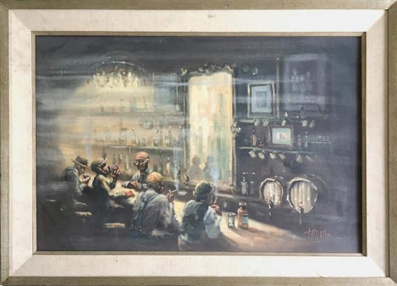 Rodolfo Tarallo | Bar Scene (Circa 1975) | MutualArt