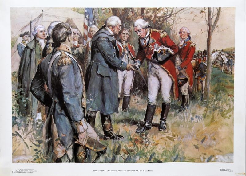 Frederick Coffay Yohn | Surrender of Burgoyne, October 1777 (Circa 1975 ...