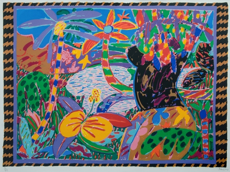 Ken Done | Nude with Hibiscus & Palms | MutualArt