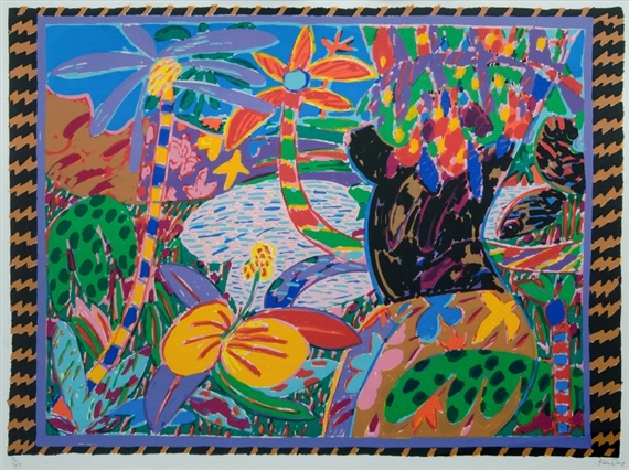 Ken Done | Nude with Hibiscus & Palms | MutualArt